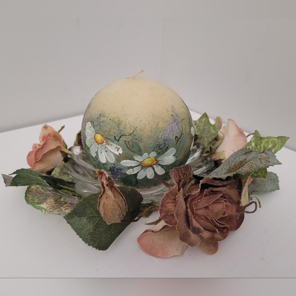 Handmade | Accents | Vintage Cottagecore Floral Handmade Candle 4 Round ...